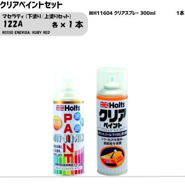 こちらの商品ページはクリアペイントセットのみのページとなります。商品情報メーカー：マセラティカラーコード：122Aカラー名称：ROSSO EnERGIA/RUBY RED内容量：1本あたり260ml(下塗り/上塗りセット)販売数量：各1本(...