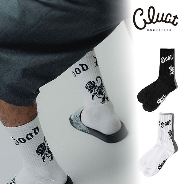 CLUCT クラクト履き心地抜群の靴下。メッセージ製の強いグラフィックを配置しました。CONTENT _ COTTON80% , POLYESTER10% , SPANDEX7% , NYLON3%サイズ : FREE■DELI : 3月〜...