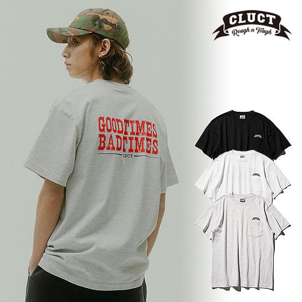 CLUCT クラクト5.6オンスの生地を使用したポケットTシャツ。フロントはポケット部分に刺繍を施しバックサイドにはメッセージ性のあるグラフィックがメインウェアからレイヤードスタイルのインナーまで幅広く活躍するマルチな1枚です。素材 : C...