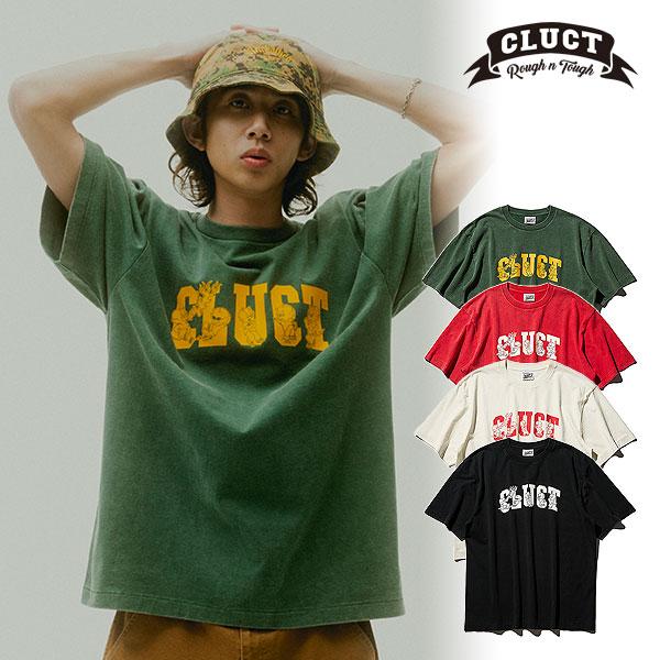 CLUCT クラクト6.2オンスのフェードウォッシュ加工Tシャツ。程よく色落ちした風合いが魅力で、ヴィンテージ感あふれる雰囲気を演出。胸元の大胆なロゴデザインがアクセントになり、これ一枚で存在感を放つ一着です。素材 : COTTON100%...