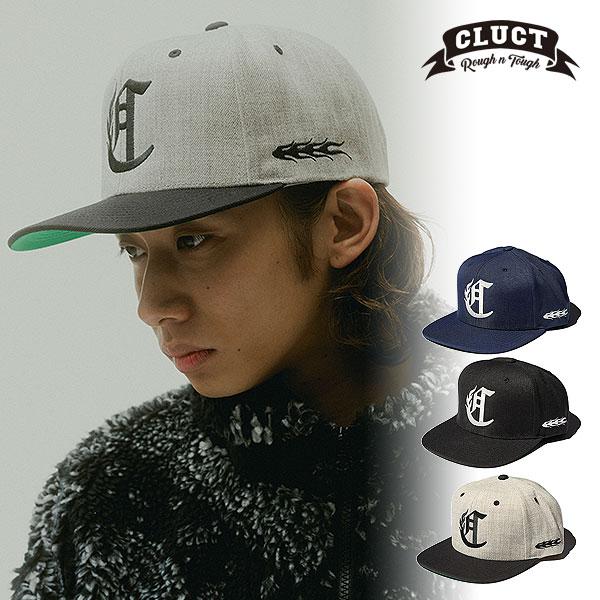 CLUCT クラクトアクリル・ウール混の生地を使用したベースボールキャップ。フロントとサイドの刺繍がインパクト大。後部はスナップバック仕様でサイズ調整が可能。長年愛用できるタフな作りとクラシックなスタイルが魅力です。素材 : ACRYLIC...