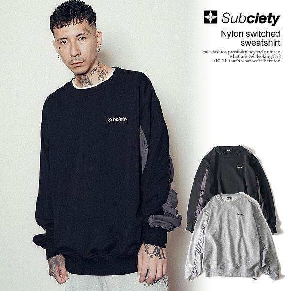 【発売日：2025年08月04日】SUBCIETY サブサエティ 20％OFF SALE セール ●商品説明異素材の切り替えを施したプルオーバースウェット。丈の長さは抑えつつ、肩幅と身幅にゆとりのあるシルエットに設計。メイン生地には肌触りの...