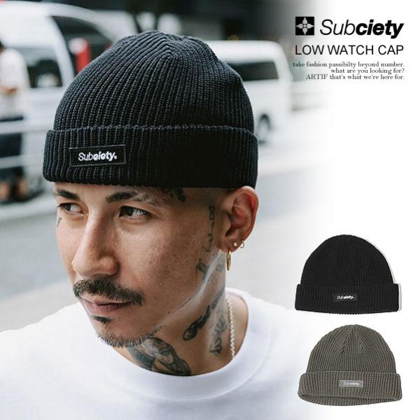 【発売日：2023年12月31日】SUBCIETY サブサエティ 30％OFF SALE セール コットンアクリルのローワッチキャップ。浅めのシルエットでスッキリとしたシルエット。折り返し部分にはブランドのメインロゴ『THE BASE』のワ...