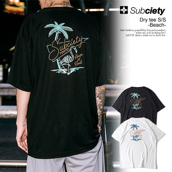 【発売日：2025年05月07日】SUBCIETY サブサエティ 30％OFF SALE セール ●商品説明4.7オンスのドライ半袖Tシャツ。吸水速乾・UVカット機能を備えたメッシュ生地を採用。80'sの雰囲気を醸し出すグラフィックのドライ...