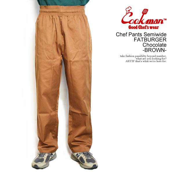 【発売日：2025年04月13日】COOKMAN クックマン●商品説明通常のシェフパンツよりも裾周りをややルーズに仕立てたセミワイドパンツ。動きやすくリラックス感のあるシルエットは、シェフのみならずカリフォルニア西海岸のスケーター達からも愛...