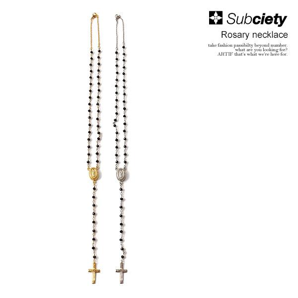 【発売日：2025年12月15日】SUBCIETY サブサエティ●商品説明祈りの用具であるロザリオをブランド視点でモデファイ。ビーズ付きのチェーンにマリアのメダイをオン。トップ部分にはジーザスの十字架を携える。ブランドらしい世界観を味わえる...