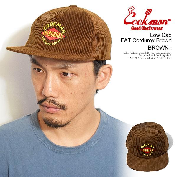 【発売日：2025年09月15日】COOKMAN クックマン●商品説明コーディネートしやすいBrownのコーデュロイに、スペシャルコラボレーションのロゴが刺繍された特別なキャップです。FAT BURGERとCookmanとのスペシャルコラボ...