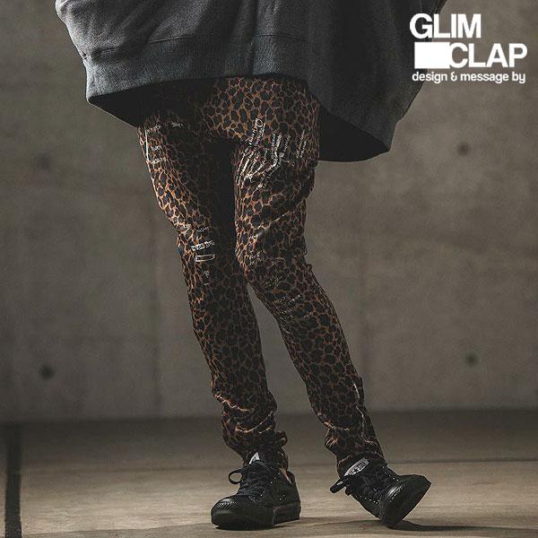 GLIMCLAP グリムクラップレオパードパターンの中に、ハンドライティング調のロゴプリントをミックスしたプリントデザインのタイトフィットジャージーパンツです。■DELI : 10月上旬〜中旬入荷予定素材 : ポリエステル-92%,ポリウレ...