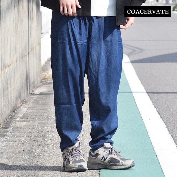 【発売日：2024年03月06日】COACERVATE コアセルベート 30％OFF SALE セール インディゴ染めをしたテンセル生地を使用したバルーンシルエットのイージーパンツです。エコ素材として近年、アパレル界でも使用されることの多く...