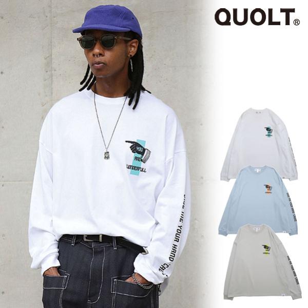 QUOLT クオルト ワイドな身幅でゆったりとした着用感の袖リブ付きコットンビッグTシャツ。素材 : COTTON 100％サイズ/着丈/身幅/S/67cm/61cm/M/70cm/64cm/L/72cm/67cm/XL/74cm/70cm...