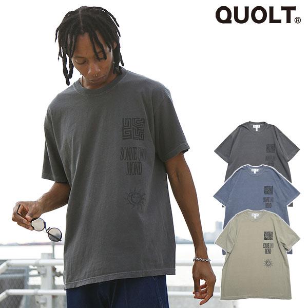 QUOLT クオルト ピグメント染めを施し、色褪せた表情が雰囲気のよいUSコットンを使用したTシャツ。着用する毎に色落ちにより風合いが増します。※S〜LサイズとXLサイズで定価が異なるため、商品ページを分けております。※こちらではS〜Lサイ...