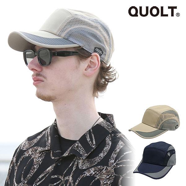 QUOLT クオルト 通気性抜群のメッシュ生地を組み合わせ、真夏でも快適に着用できるキャップ。額に蒸れを防ぐメッシュガードを搭載。スタイリングに新鮮さを与えるスポーツモードな雰囲気が魅力。素材 : POLYESTER 100％サイズ : F...