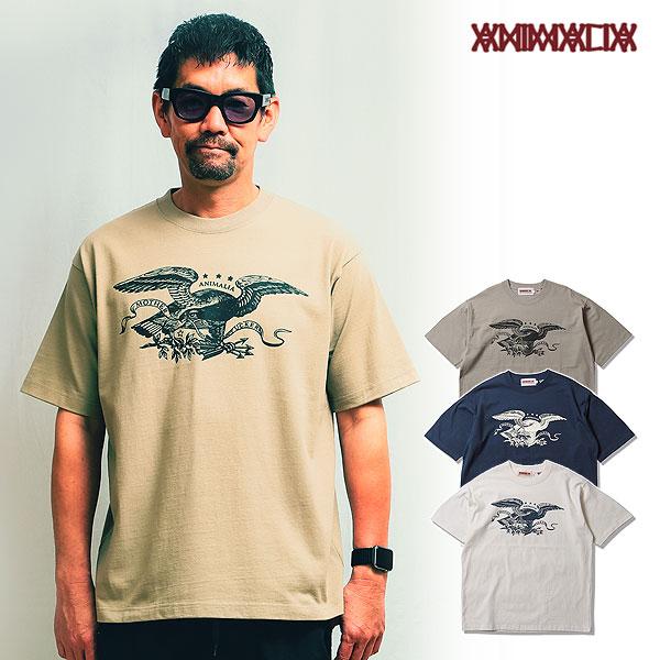 ANIMALIA アニマリア 40％OFF SALE セール100%アメリカンコットンを使用して作った8.1ozミドルoz tee。(米綿使用表示織ネーム付き。)フロントにアメリカの国鳥でもあるハクトウワシのヴィンテージなグラフィックが入る...