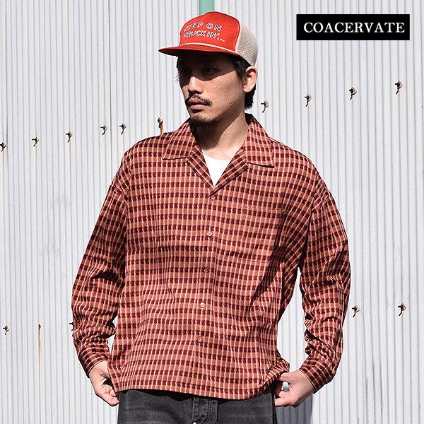 【発売日：2026年03月13日】COACERVATE コアセルベート●商品説明バイカラーチェックのオープンカラーシャツ。落ち着きがありながらも遊び心のあるバイカラーチェック。柔らかく肌触りの良いポリエステル生地を使用。程よく落ち感のある薄...
