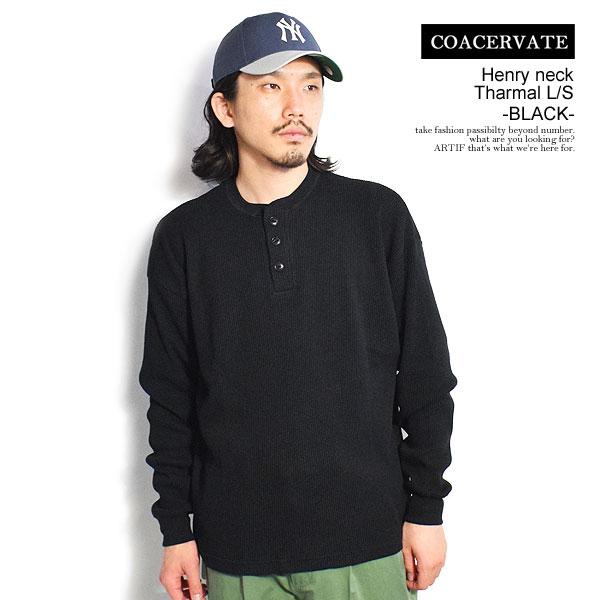 【発売日：2023年04月04日】COACERVATE コアセルベート程良い肉厚のワッフル素材を使用。古着には無いワイドシルエットのヘンリーネックTシャツです。程良くゆるめのシルエットに仕上がっておりますので、ミリタリーウエア特有の野暮った...