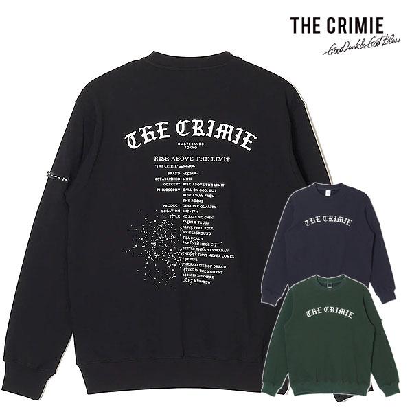 CRIMIE クライミーTHE CRIMIEの過去と現在を繋ぐ、メッセージの軌跡を背中にプリント。ブランドがこれまでのシーズンで発信してきたキーワードや思想を、ツアーTシャツのような感覚でまとめ上げたクルーネックスウェットです。素材 : C...