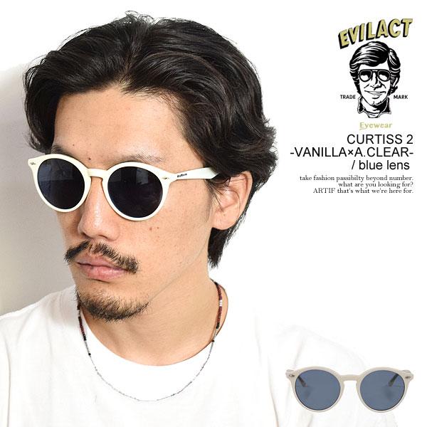 【発売日：2024年09月17日】EVILACT EYEWEAR イーブルアクト アイウェアラウンドシェイプフレームとレンズ。"カーチス2"は前モデルと比べ、全体的なアウトラインは変更せずに、フロント幅を5ミリ大きくし、リム幅を薄く変更。そ...