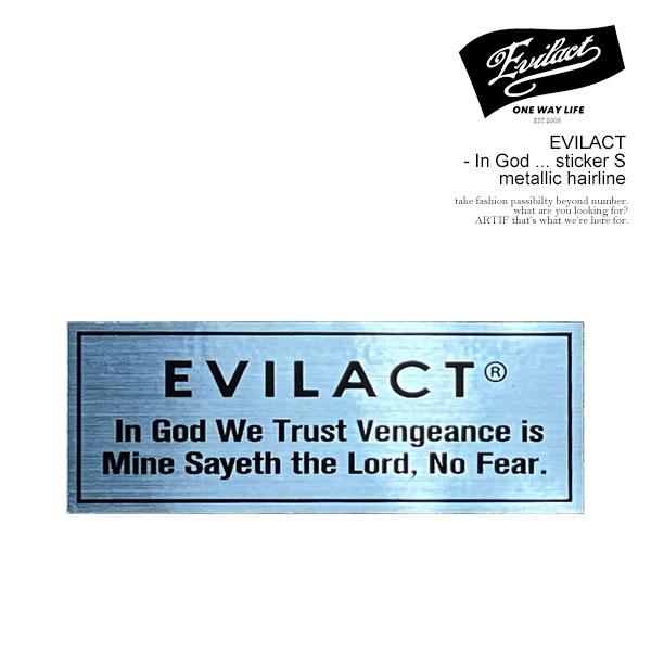 【発売日：2025年12月03日】EVILACT イーブルアクト●商品説明EVILACTのIn God ... ステッカーです。バイクや車、PCなどに貼ってアクセントにできるちょうど良いサイズのステッカーです。耐候性：屋外4年相当 (使用状...