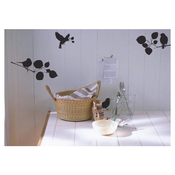 ウォールステッカー 鳥おしゃれ かわいい かっこいい キッチン トイレ 北欧 モノトーン 大型 特大 大きい 大きいサイズ ショーウィンドー ディスプレイ 鏡 ガラス