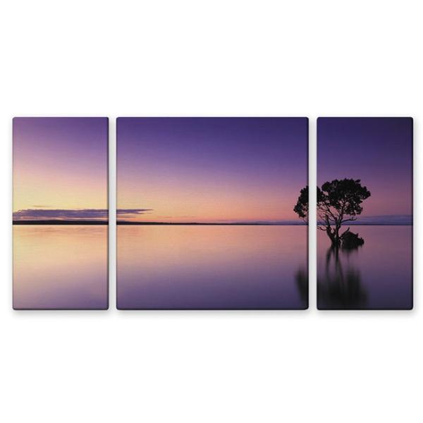 USART アートパネル 壁掛け ファブリックパネル SUN SET W100cm H50cm D2cm SIZE/L 3枚セット 横長 絵 新築 壁絵 飾り 装飾 壁 軽量 軽い Print on Canvasギフト対応可