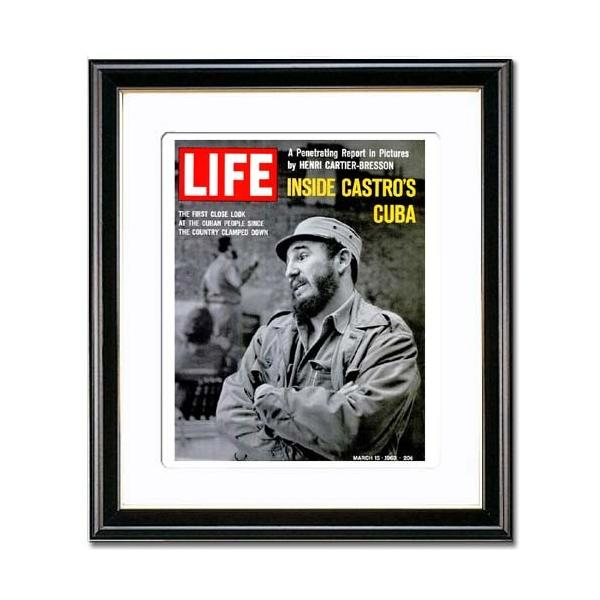 アートフレーム ブラック 壁掛け インテリア 絵画 おしゃれ 絵 ポスター アートパネルCASTROLIFE誌（アメリカで発行されていた冊子）復刻版アートフレーム。LIFE誌は、VOGUE誌などと同様に、魅力的な表紙デザインが人気を集める冊...