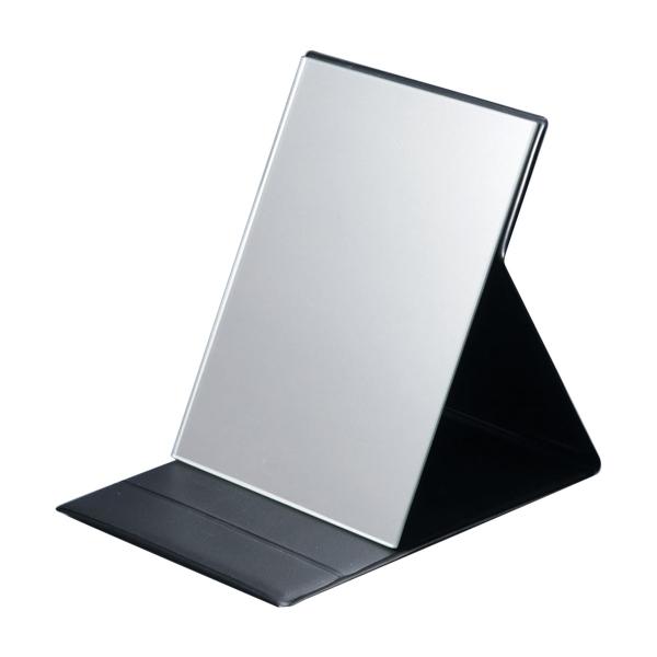 鏡面サイズ：120×165mm 2mm厚ミラー本体サイズ：125×170×厚さ15mm質量：205g カバー：塩ビレザー角度調節：2段階(約65°・55°)ゆがみの少ない、描画に最適な鏡です。簡便ですが角度が2段階に調節できる溝が付いていま...