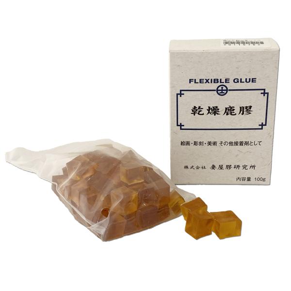 容量：100g入透明性に優れ接着力が強いので絵具のバインダーに向いています。日本画の作品に多く利用されていいます。透明度、接着力ともに優れており、腐敗しにくい特長があります。
