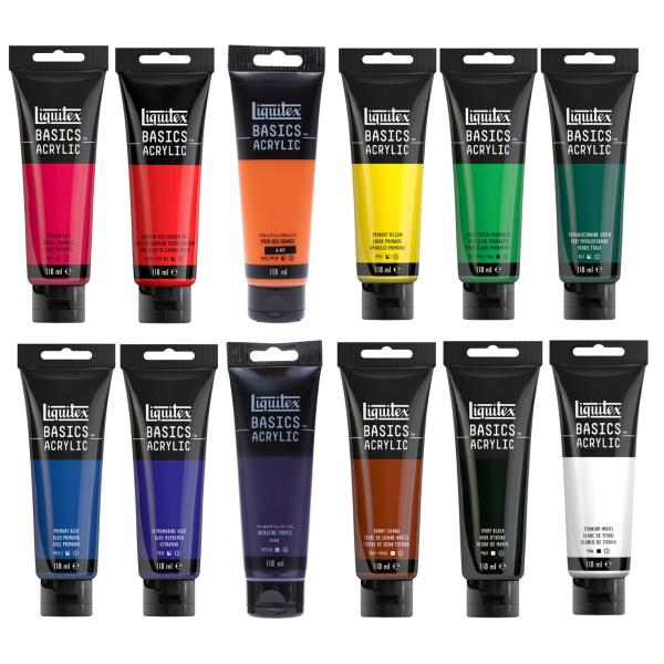 容量：118mL色組：プライマリーレッド、カドミウムレッドミディアムヒュー、ビビッドレッドオレンジ、プライマリーイエロー、ライトグリーンパーマネント、フタロシアニングリーン、プライマリーブルー、ウルトラマリンブルー、ディオキサジンパープル、...