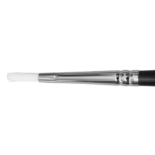 油絵・アクリル画筆ナイロン毛穂丈10mm・口金幅3mm 全長287mm軸の材質：白樺材アクリル絵の具に普通の毛筆を使用すると傷み易いので水分に強いナイロン筆を使用して下さい。油絵にもご利用いただけます。
