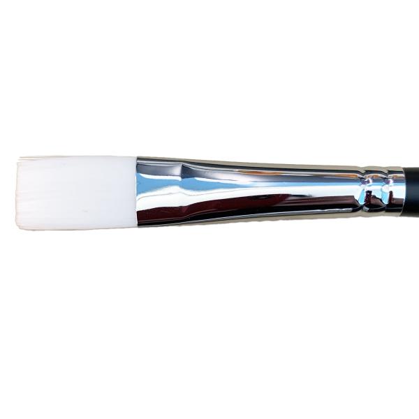 油絵・アクリル画筆ナイロン毛穂丈26mm・口金幅14.5mm 全長327mm軸の材質：白樺材アクリル絵の具に普通の毛筆を使用すると傷み易いので水分に強いナイロン筆を使用して下さい。油絵にもご利用いただけます。