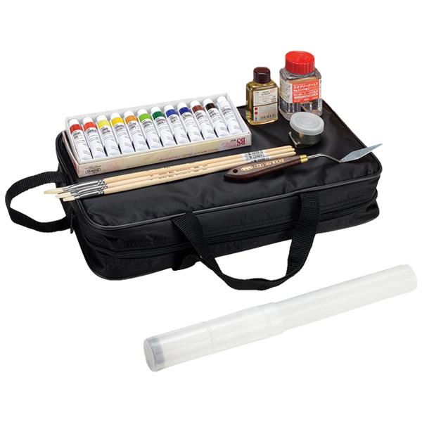 セット内容油絵の具：ホルベイン習作用油絵具 B937 BSセット 12色(10ml(4号チューブ) 11色＋ ホワイト1本)ペンチングオイル40mLネオクリーナーLT No.1スチール製油壷No.7エコルセペンチングナイフE2画筆KC(平4...