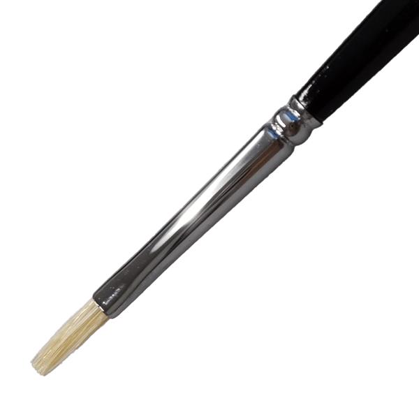 豚毛 黒軸穂丈：10mm・口金幅：3.5mm 全長：約281mm軸の材質：木製(ラミン材)