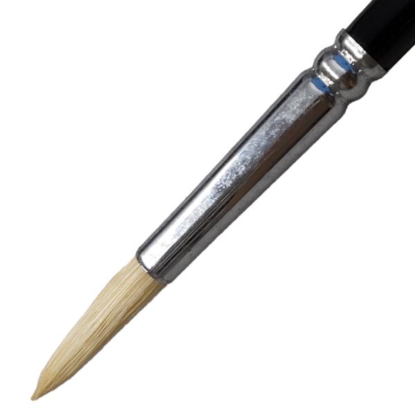 豚毛 黒軸穂丈21mm・口金径6mm軸の材質：木製(ラミン材)