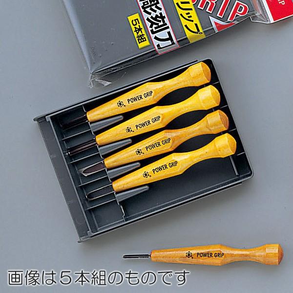 右手用ポリプロピレン製ケース入り平刀(あいすき)7.5mm、印刀7.5mm、三角刀4.5mm、丸刀6mm従来のストレートタイプの柄と違った形状に改良し、グリップが握りやすく、滑りにくい彫刻刀です。刃先は安来鋼を使用し、切れ味の持続性が抜群です。