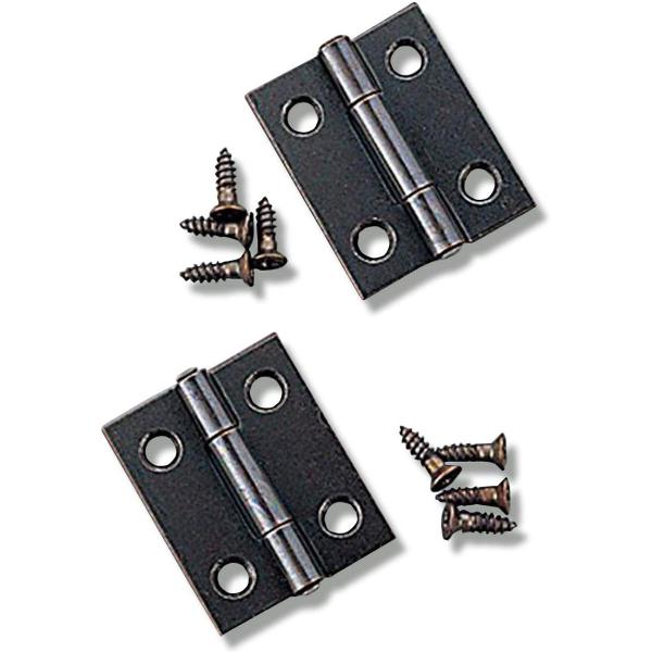 蝶番：長さ約25mm 横幅約21mm材質：鉄製ブロンズメッキビス：長さ8mm 8本付開閉角度：270゜板厚9mm以上の厚さ用。