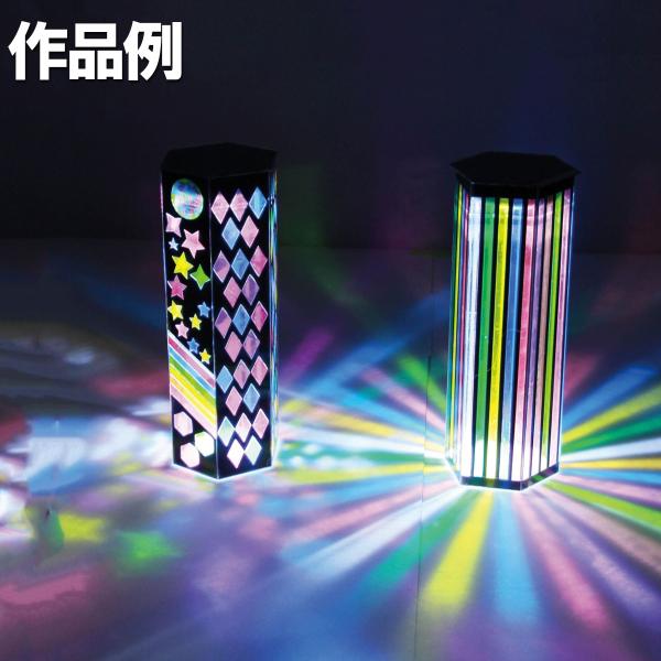 完成サイズ：約92×92×高さ276mmセット内容：専用粘着加工PET台紙側面用(276×245mm)1枚プッシュカラー8色(103×175mm)＋2色(ピンク・茶、103×100mm)各1枚プッシュLEDライトサイズ：直径68×高さ25m...