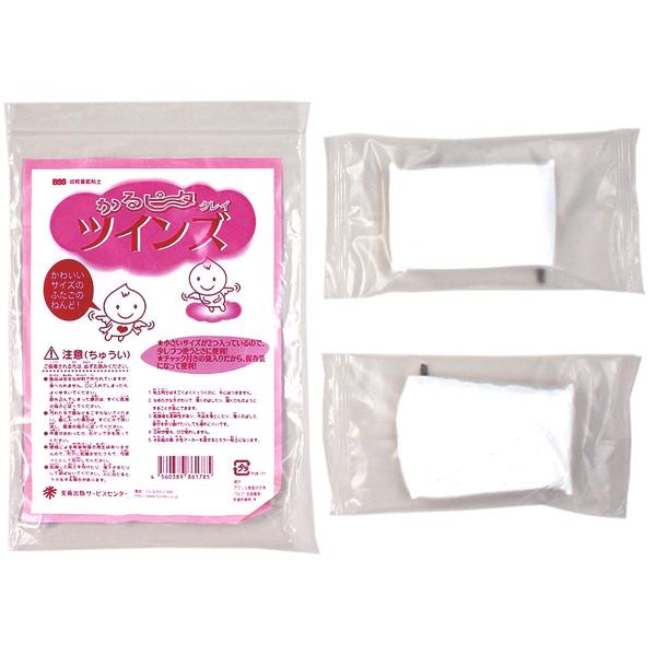 容積サイズ：約55×22×90mm(42g)×2個透明チャック袋入り 名前の通り超軽量でピタットくっつきのいい粘土です！！粘土同士の接着が良く、軽く押し付けるだけで簡単にくっつけることができます。細く伸ばす、薄く伸ばすなどの細工が簡単にでき...