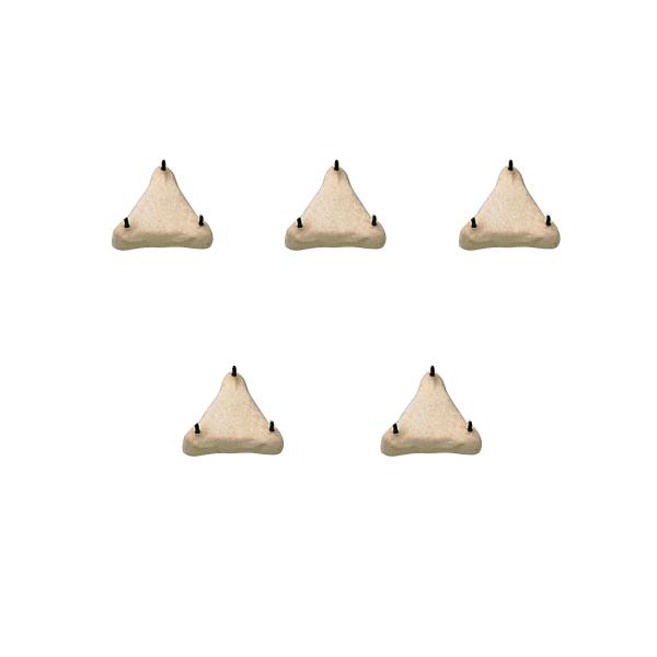 最高使用温度：1,230℃ 最大長辺の長さ：25mm作品を乗せて焼成する時に、釉薬が流れて作品が棚板に付着するのを防止する焼成台です。軽くて小さな茶碗などの高台を乗せます。