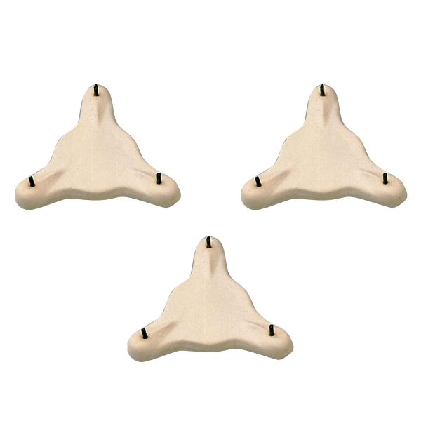 最高使用温度：1,230℃ 最大長辺の長さ：65mm作品を乗せて焼成する時に、釉薬が流れて作品が棚板に付着するのを防止する焼成台です。軽くて小さな茶碗などの高台を乗せます。