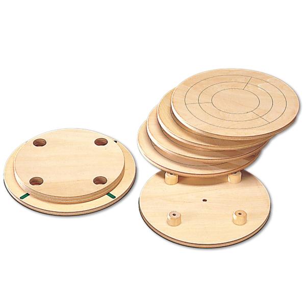 芯出し板　上板・下板セット　300mm直径ターンテーブル用下板300mm直径1枚上板(かめ板兼用)290mm直径5枚電動ろくろ300mm直径のターンテーブルに下板をテープで固定して使用します。