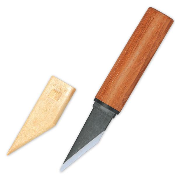 全長：175mm刃渡り：44mm素材：刃　鋼、柄　天然木プラスチック製キャップ付使いやすいショートタイプ