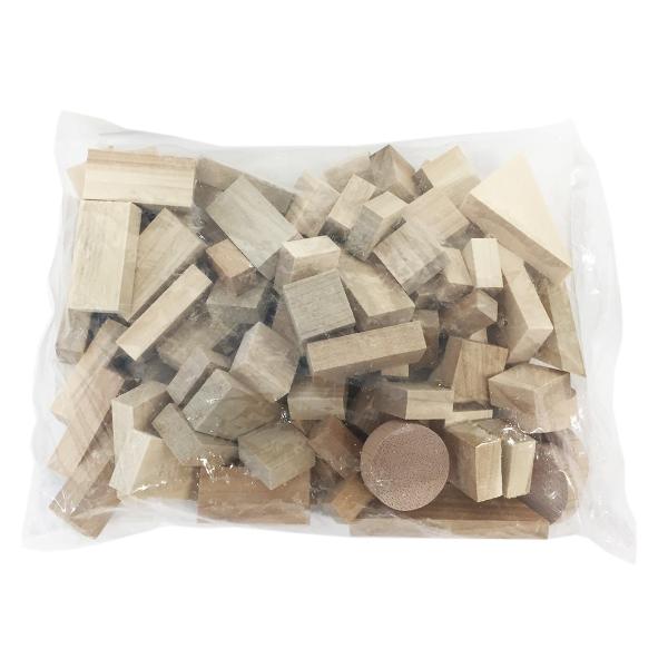 入組内容：10×10×20mmの□形10個、10×20×20mmの□形30個、10×40×20mmの□形40個、10×40×40mmの△形5個、直径30×10mmの○形4個、○、△、□、長方形などの多種のブロックのセットです。