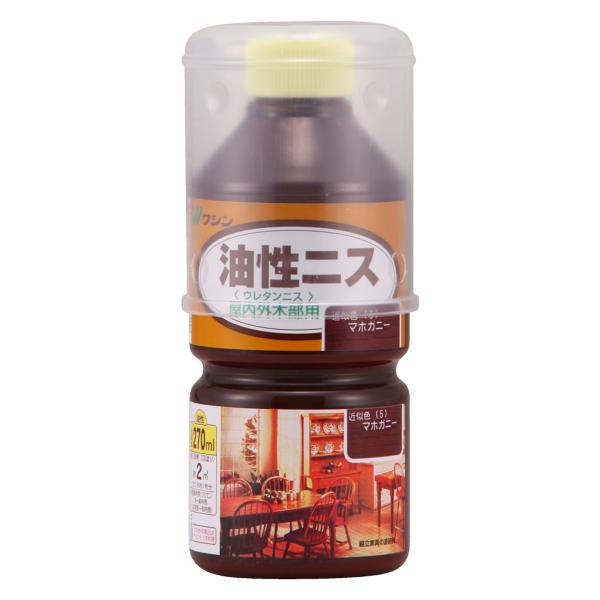 容量：270mL油性：飴色の塗膜が深みを生み出します用途：屋内木部、木工作品、実用家具、ひさしのある屋外木部(ドアなど)塗り面積：2回塗りで、たたみ約1枚乾燥時間：約3〜4時間／20℃ 約5〜6時間／冬期うすめ液：ペイントうすめ液 または難...