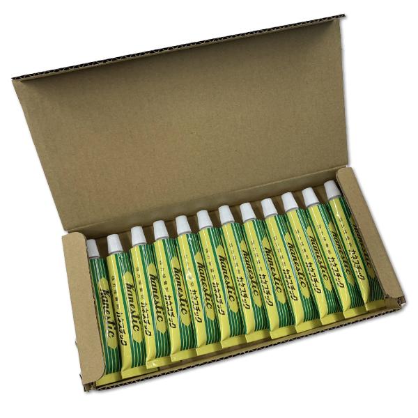 容量：20mL×12本入用途：造形、家具・玩具修理、模型製作、人形製作等。接着可能材料：紙、木、布、皮革、発泡スチロール、ガラス アクリル板、陶器、金属、各種合成樹脂、ガラス繊維、ほか。主成分：ポリ酢酸ビニル有機溶剤：メタノール状態：ほぼ無...