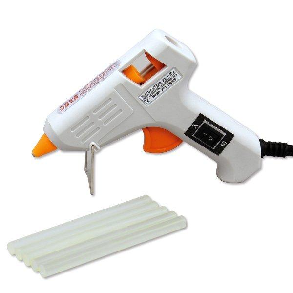 サイズ：長さ110×奥行24×高さ112mm質量：164g電源：100V 10Wノズル温度：160℃使用グルー：直径7〜7.5mm専用付属品：グルースティック(直径7.2×100mm)5本スタンド金具 定格使用時間：20分コード長：約1.4...