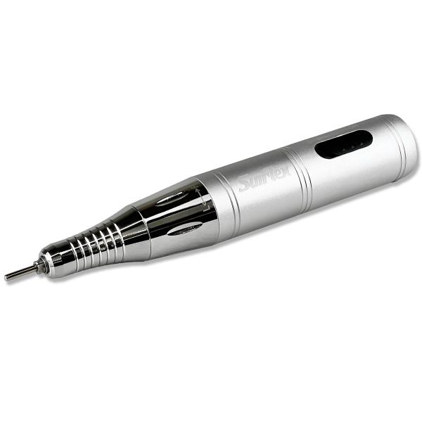 本体サイズ：直径28×155mm先端握り部5mm質量：約140g電池容量：DC3.7V 850mA(USB充電式・満充電約100分)定格連続使用時間：約30分回転数：8,000〜15,000回転/分取付軸径：2.34mm付属品：USB-A充...