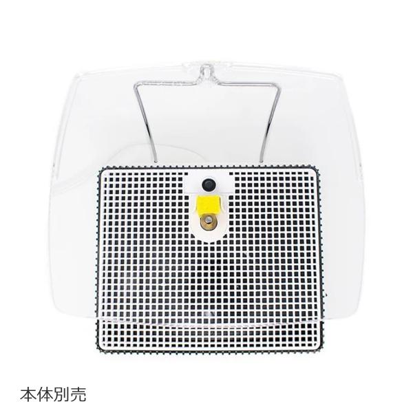 サイズ：縦220mm×横250mm重量：350g材質：プラスチック製ガラスルーターに取り付けて防塵するためのフードです。飛び散るガラスから目や顔を保護します。