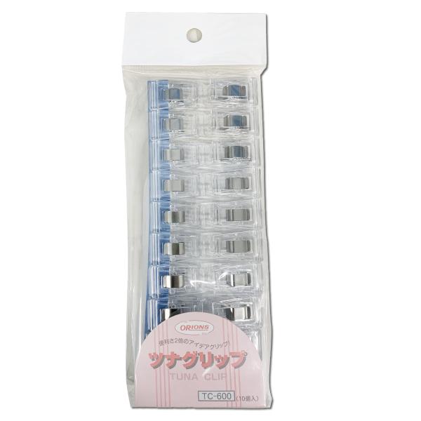 サイズ：長さ52mm 幅15mm 厚さ17mm材質：透明スチロール樹脂ステンレス製板バネを使用した、連結式のクリップです。グリップ力が強く、四つ切画用紙なども連結吊り下げでき(2個で1枚使用時)、作品を連続掲示にするのに便利です。