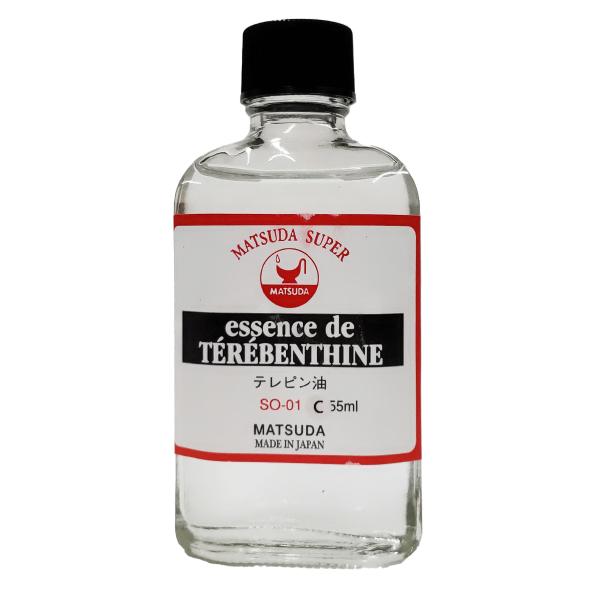 容量：55ml成分：α-ピネン・βピネン第四類第二石油類・危険等級3用法単独に絵具に溶いてエボーシュ(下描き)するか、オツユ描きに用います。また希釈剤として他の溶き油、ワニス、オイルに適度な粘度に調合して使います。空気や光の左様を受けて変質...