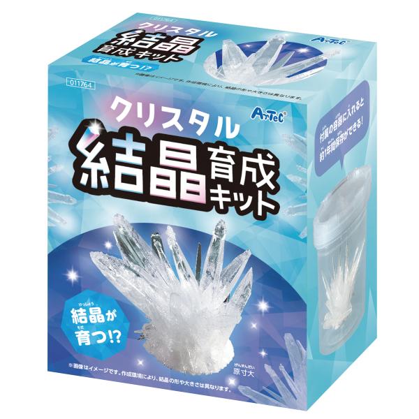 サイズ：110×130×70mm素材：リン酸二水素アンモニウム、ガラス、PPセット内容：カップ、フタ、木製混ぜ棒、ビーカー、リン酸二水素アンモニウム、シード用意するもの：紙、お湯、ビニール手袋きれいなクリスタルの結晶を育てよう！付属の容器に...
